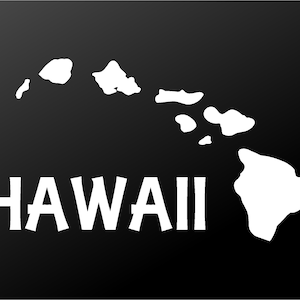 Hawaiian Islands Vinyl Decal Sticker - Etsy
