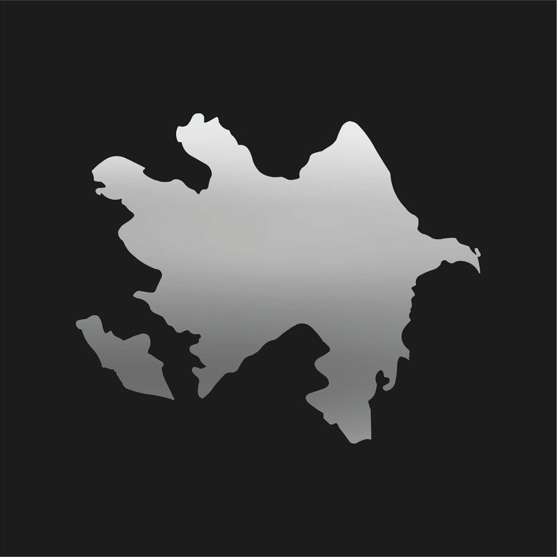 Azerbaijan Country Outline Vinyl Decal Sticker - Etsy