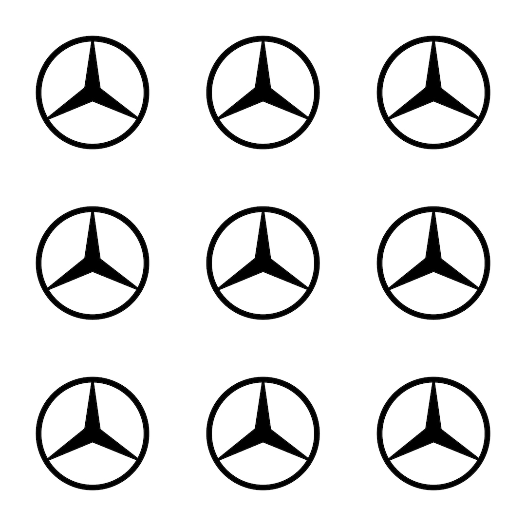 Mercedes Logo Vinyl Decals Phone Dashboard Mirror Laptop Small Stickers ...