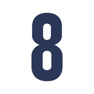 Number Eight 8 Vinyl Decal Lucky Number 8 Car Window Laptop Sticker - Etsy