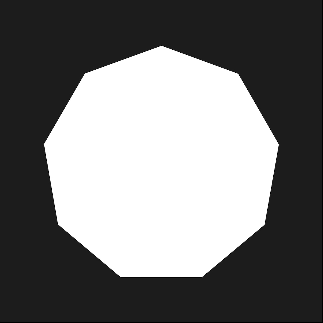 Nonagon Shape Vinyl Decal Polygon Shape Symbol Sticker - Etsy