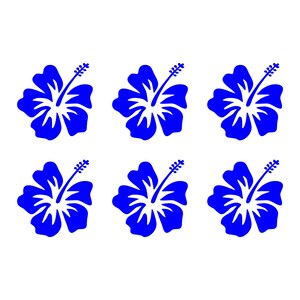Hawaiian Hibiscus Flower Vinyl Decals Phone Laptop Small Stickers Set ...