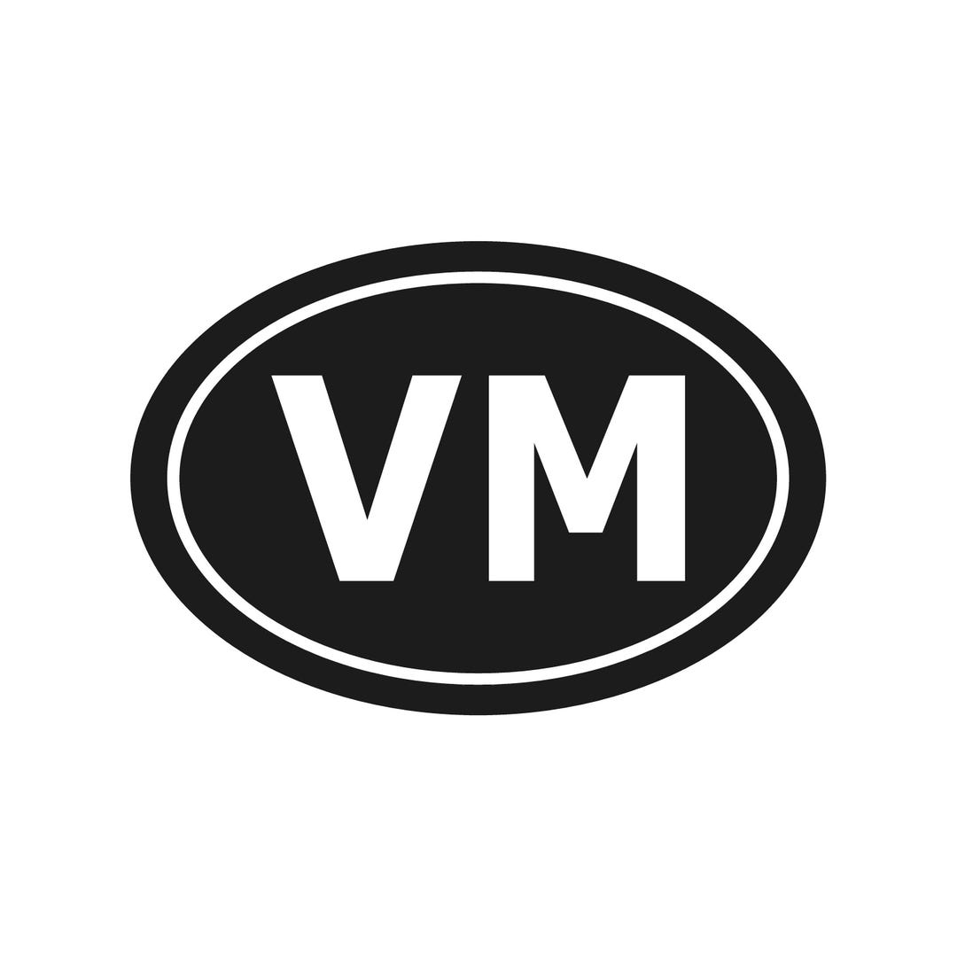 VM Vietnam Country Initials Vinyl Decal Window Oval VM Sticker - Etsy