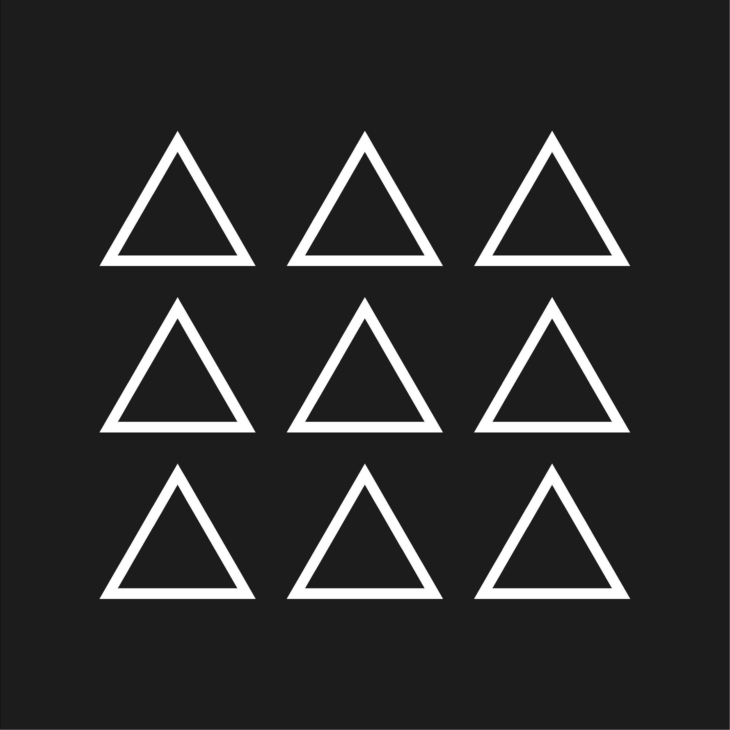 Set of 9 Triangle Shape Outline Vinyl Decal Polygon Shape Symbol ...