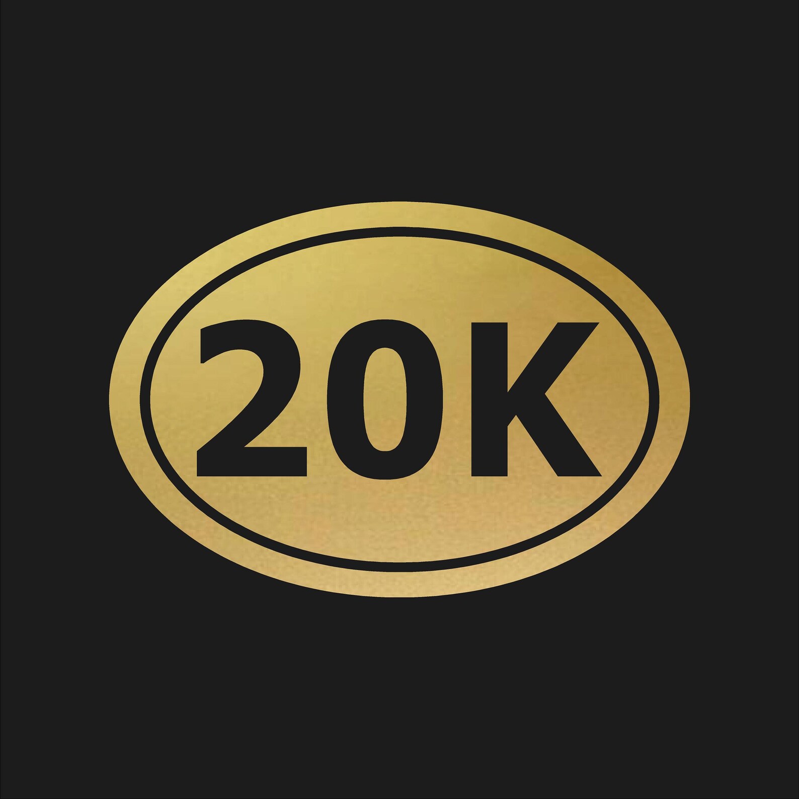20K Oval Running Vinyl Decal Running Race Sticker - Etsy