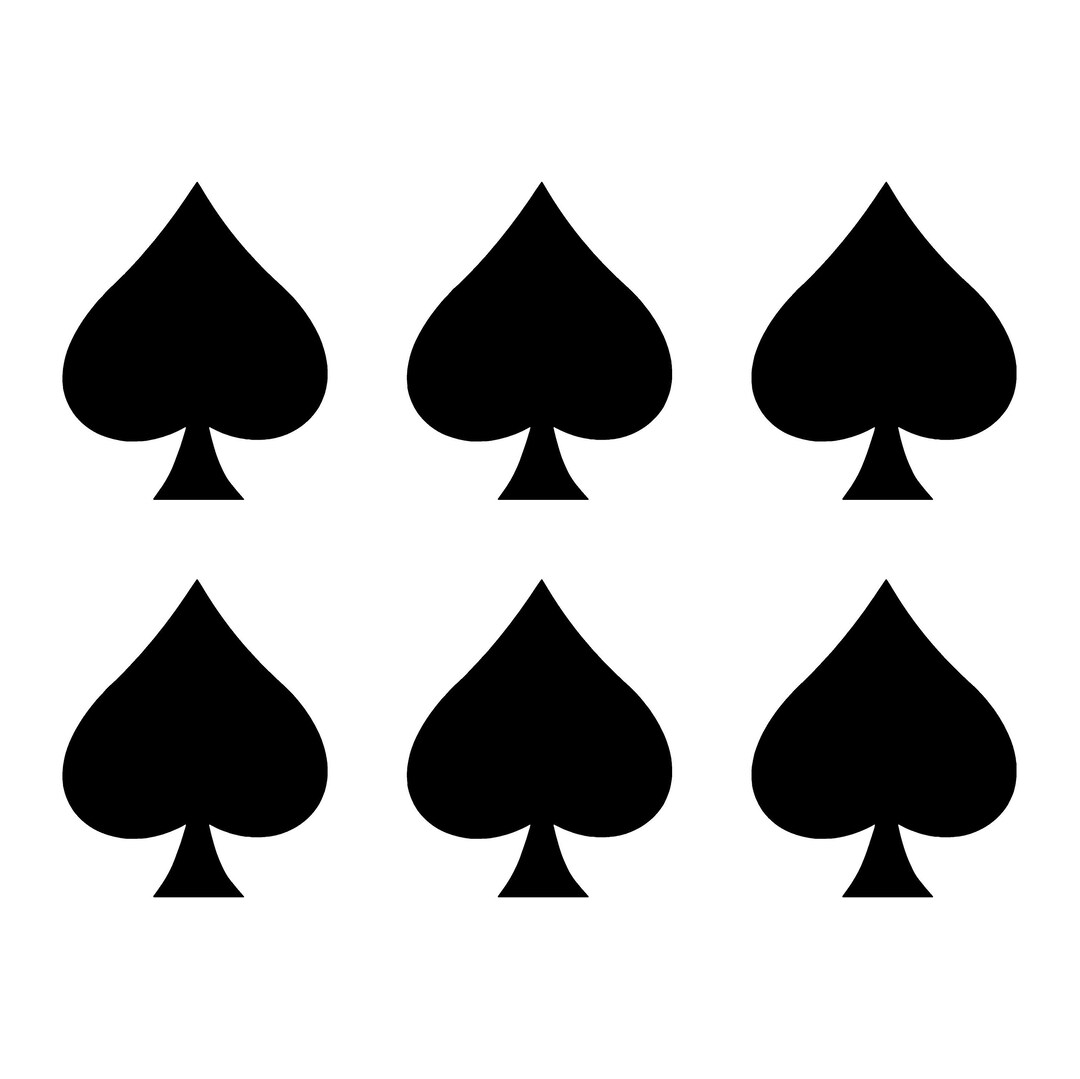 Set of 6 Small Spade 13 Vinyl Decal Car and Phone Case Sticker - Etsy