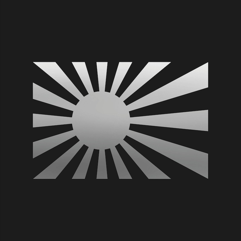 Japan Rising Sun Flag Vinyl Decal Window JP Sticker - Etsy
