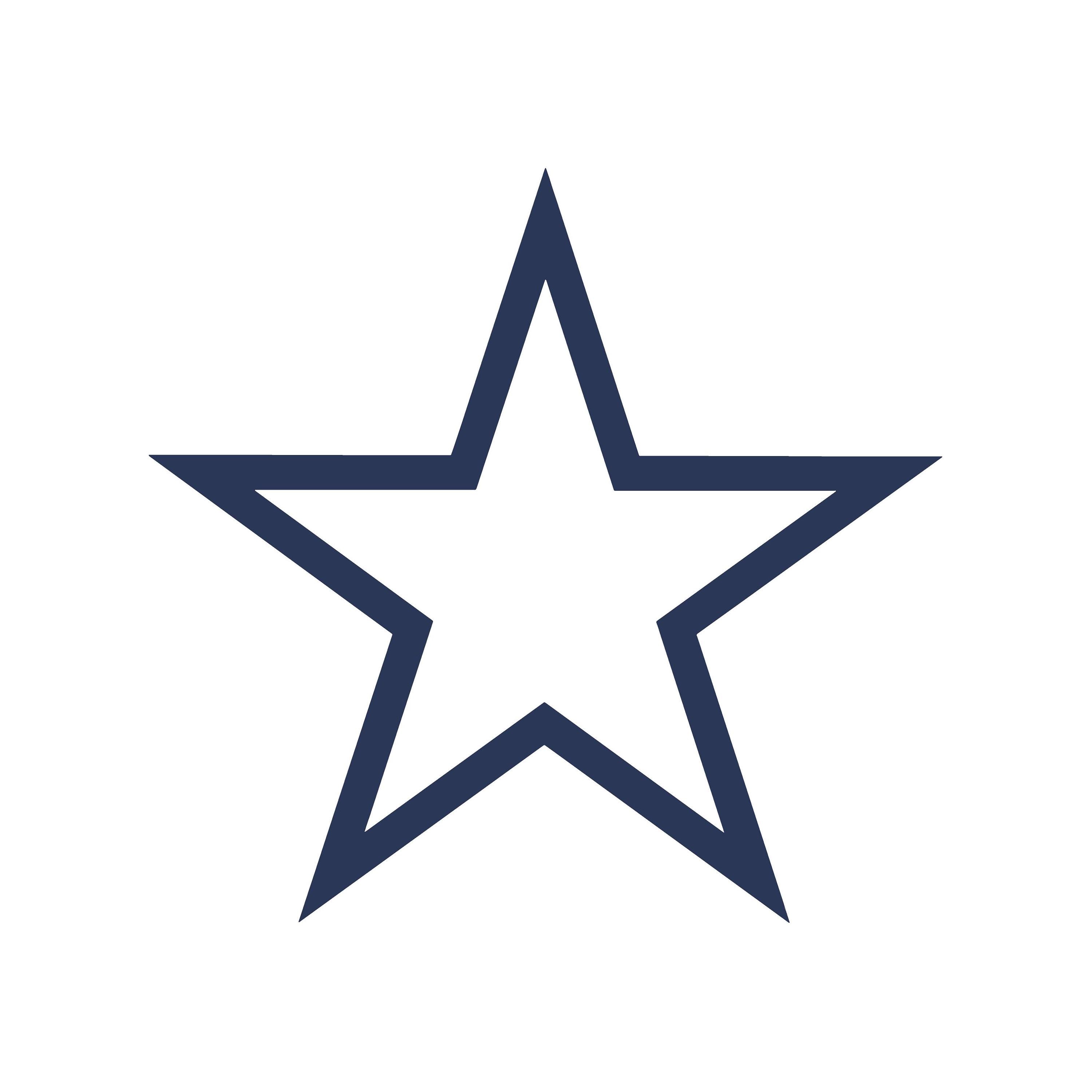 5 Pointy Star Shape Outline Vinyl Decal Star Symbol Sticker - Etsy ...