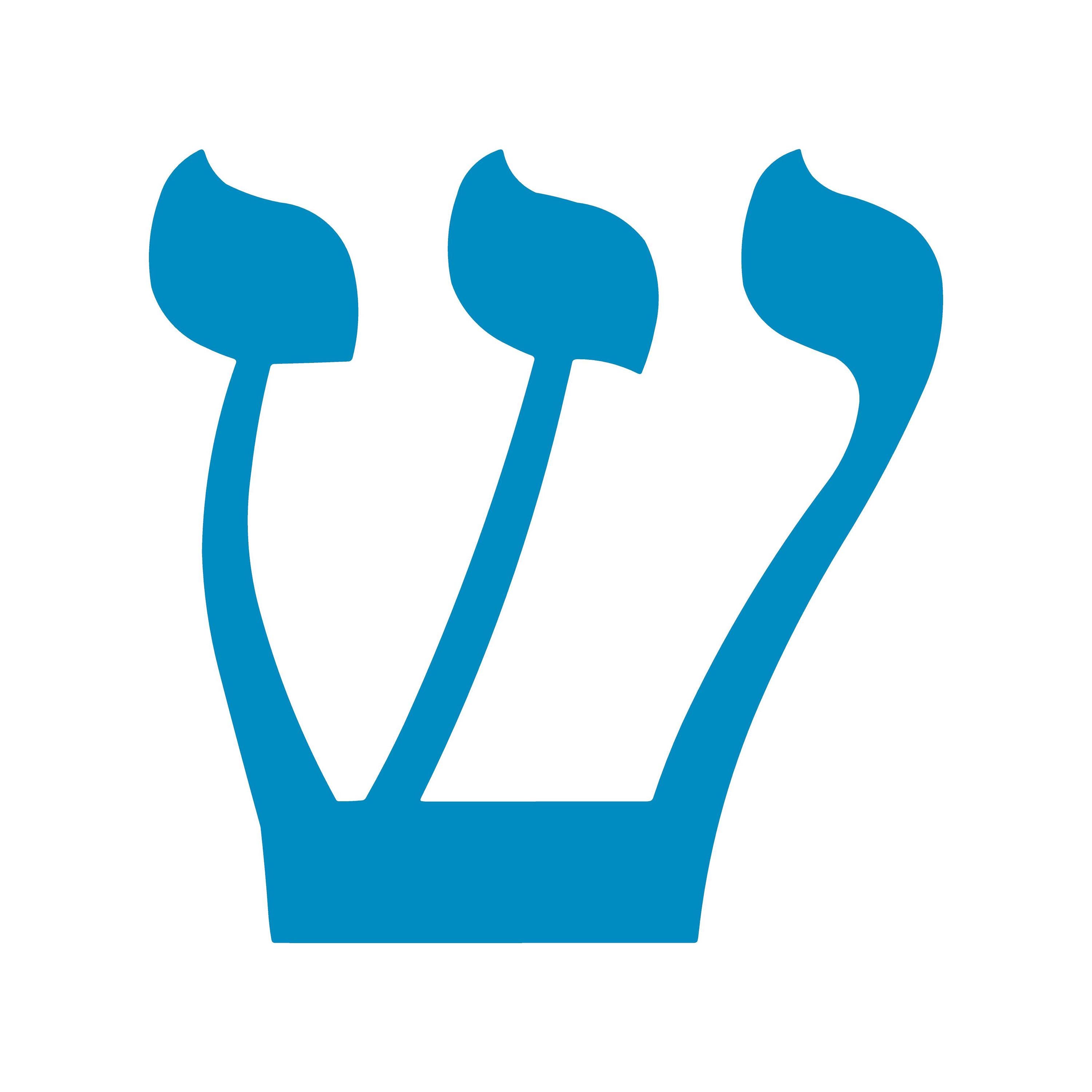 Shin Letter Symbol Vinyl Decal Hebrew Judaism Sticker - Etsy