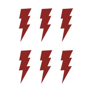 Set of 6 Lightning Bolt Shape Version 4 Vinyl Decal Lightning Shape ...