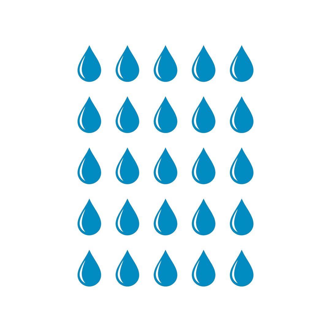 Droplet Symbol Vinyl Decals Set of 25 Water Drops Stickers Sheet - Etsy ...