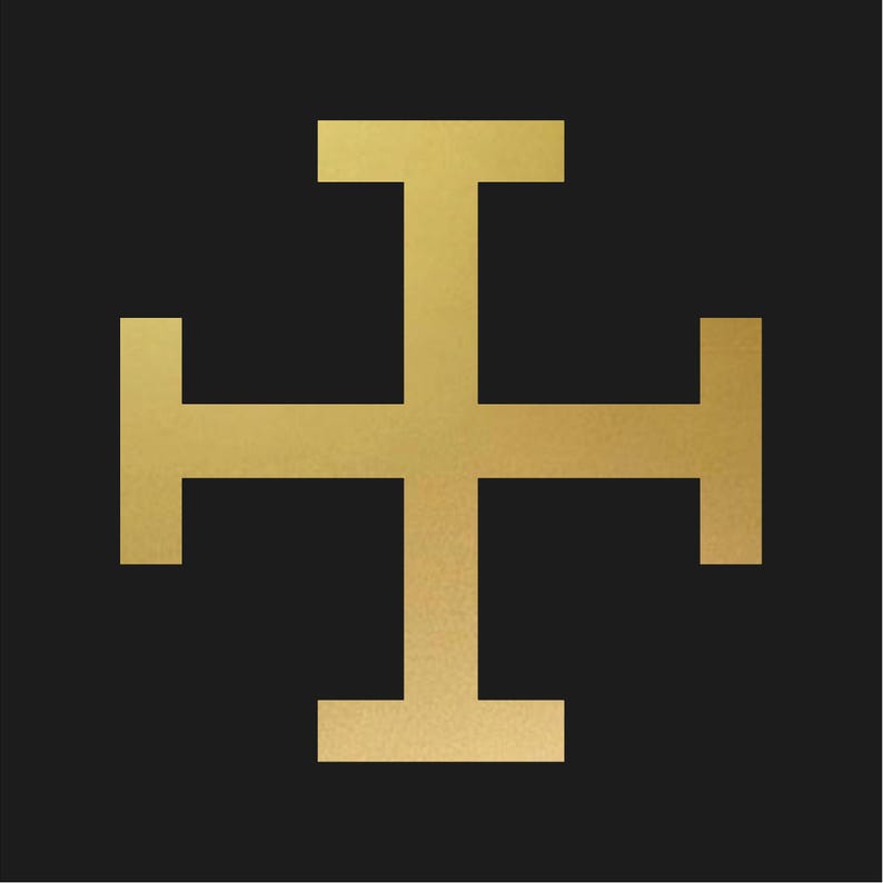 Cross Potent Vinyl Decal Cross Christian Religious Symbol Sticker - Etsy