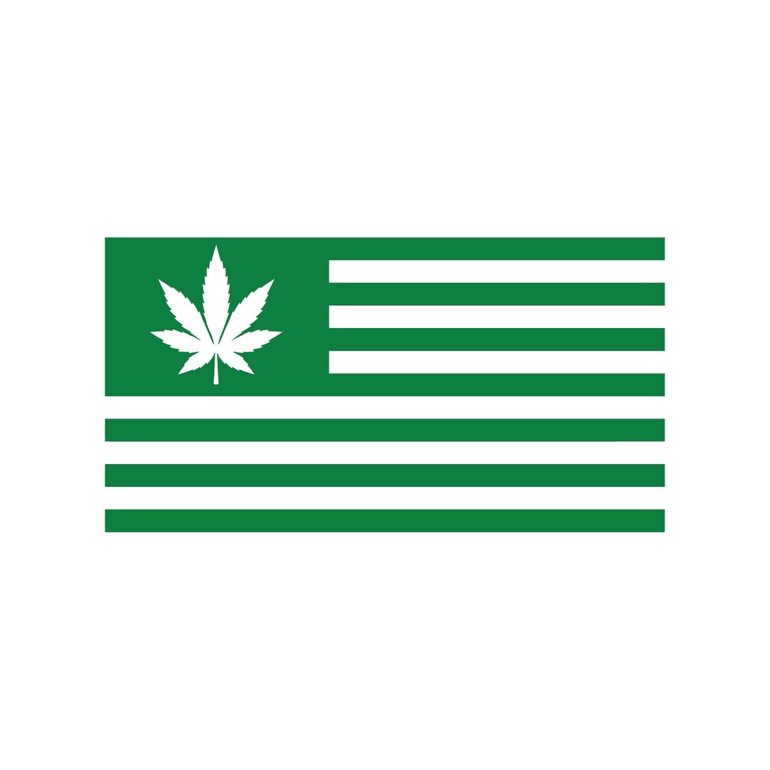 USA Weed Flag Decal American Cannabis Marijuana Flag Sticker - Etsy Canada