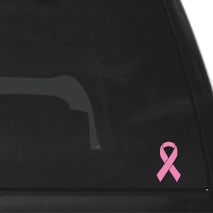 Breast Cancer Ribbon Vinyl Decal Car Window Cancer Awareness Sticker - Etsy