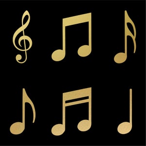 6 Small Music Notes Vinyl Decals Car and Phone Case Stickers - Etsy