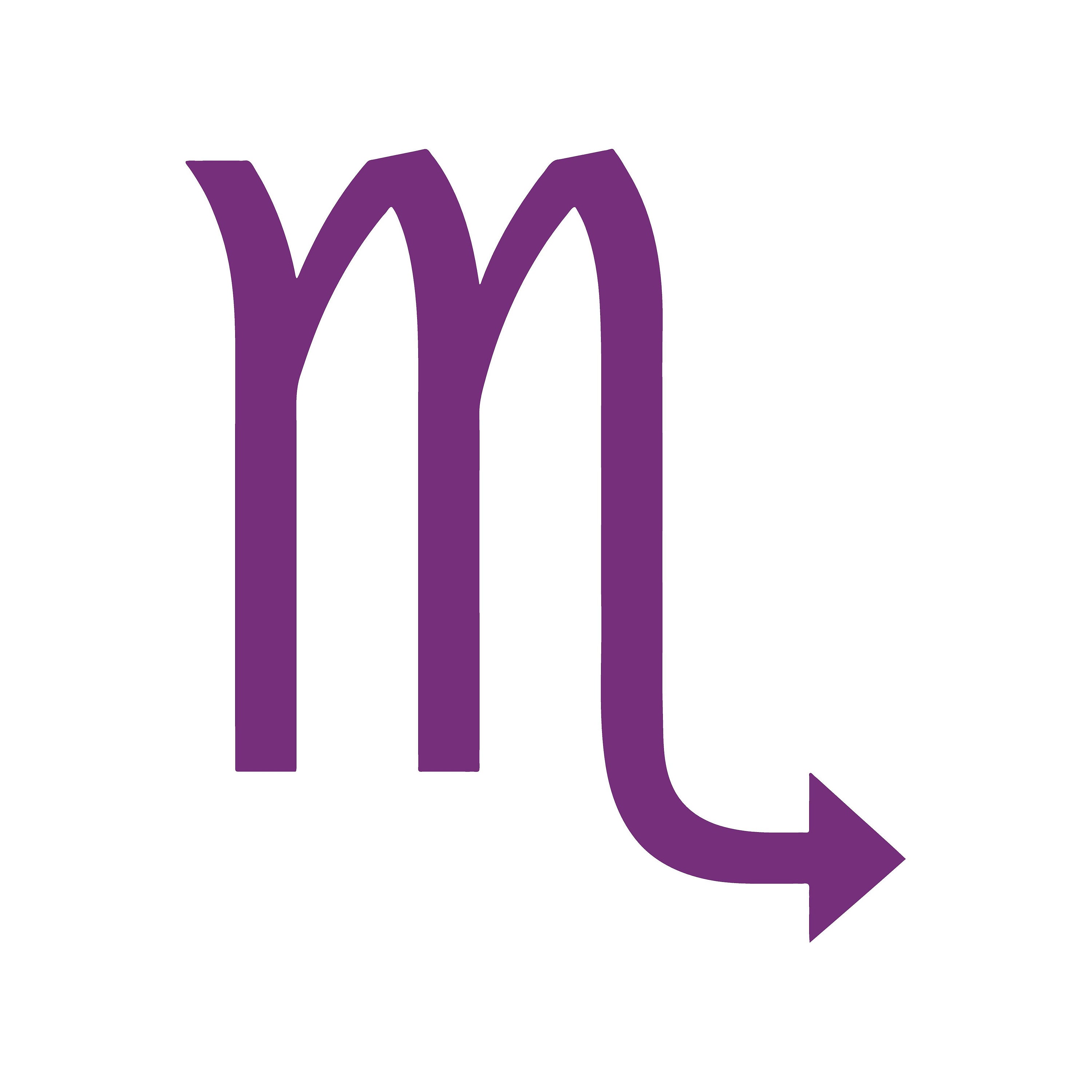 Scorpio Modern Astrology Symbol Vinyl Decal Minimalist Zodiac Art ...