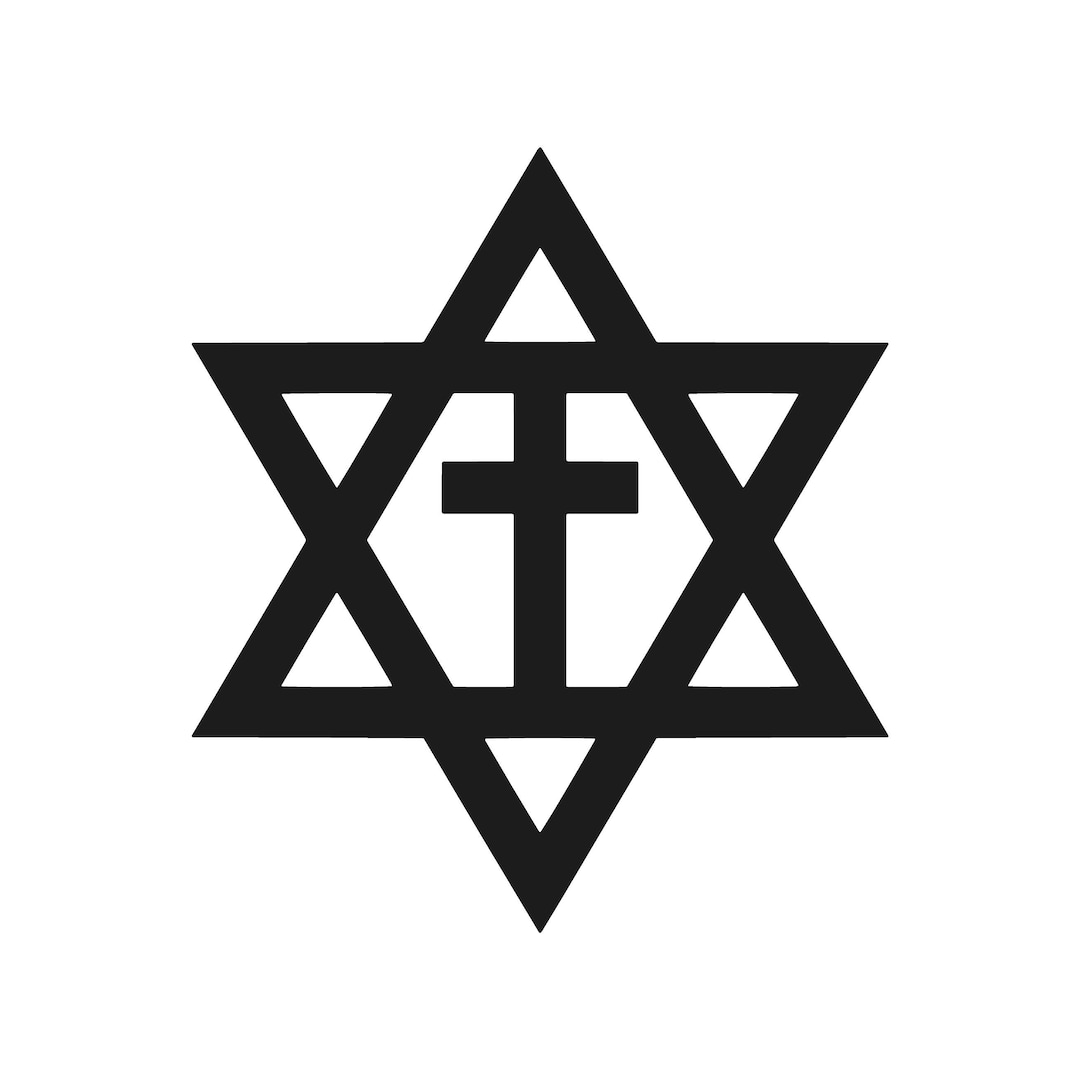Messianic Cross Decal Magen Judaism Phone Window Vinyl Decal Sticker - Etsy