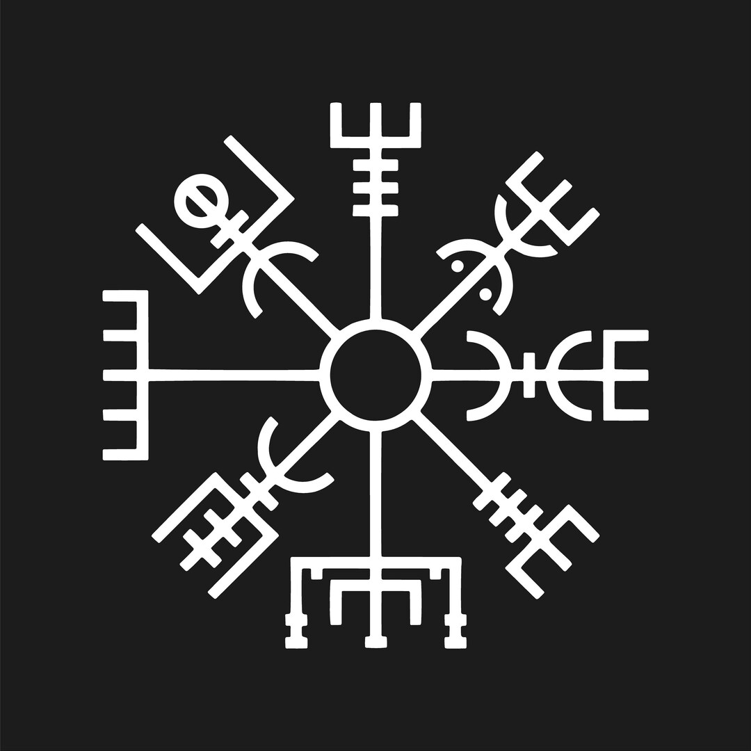 Viking Compass Symbol Vinyl Decal Viking Nordic on Sticker - Etsy