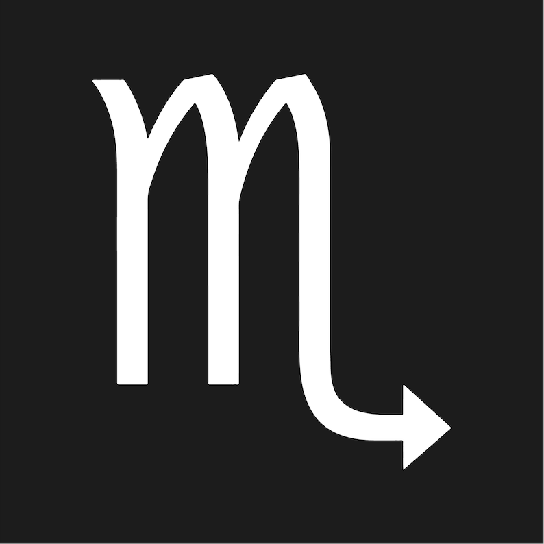 Scorpio Modern Astrology Symbol Vinyl Decal Minimalist Zodiac Art ...