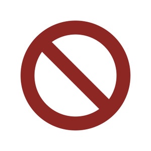 No Symbol Vinyl Decal Car Laptop No Prohibitory Sticker - Etsy