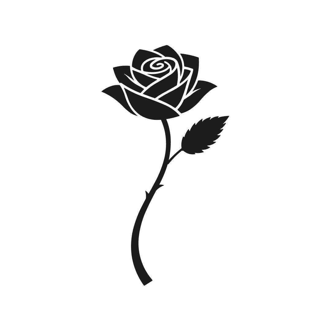 Rose Flower Vinyl Decal Car Window Laptop Sticker - Etsy