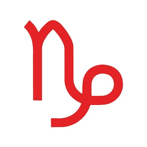 Capricorn Zodiac Symbol Vinyl Decal Astrology Zodiac Sticker - Etsy