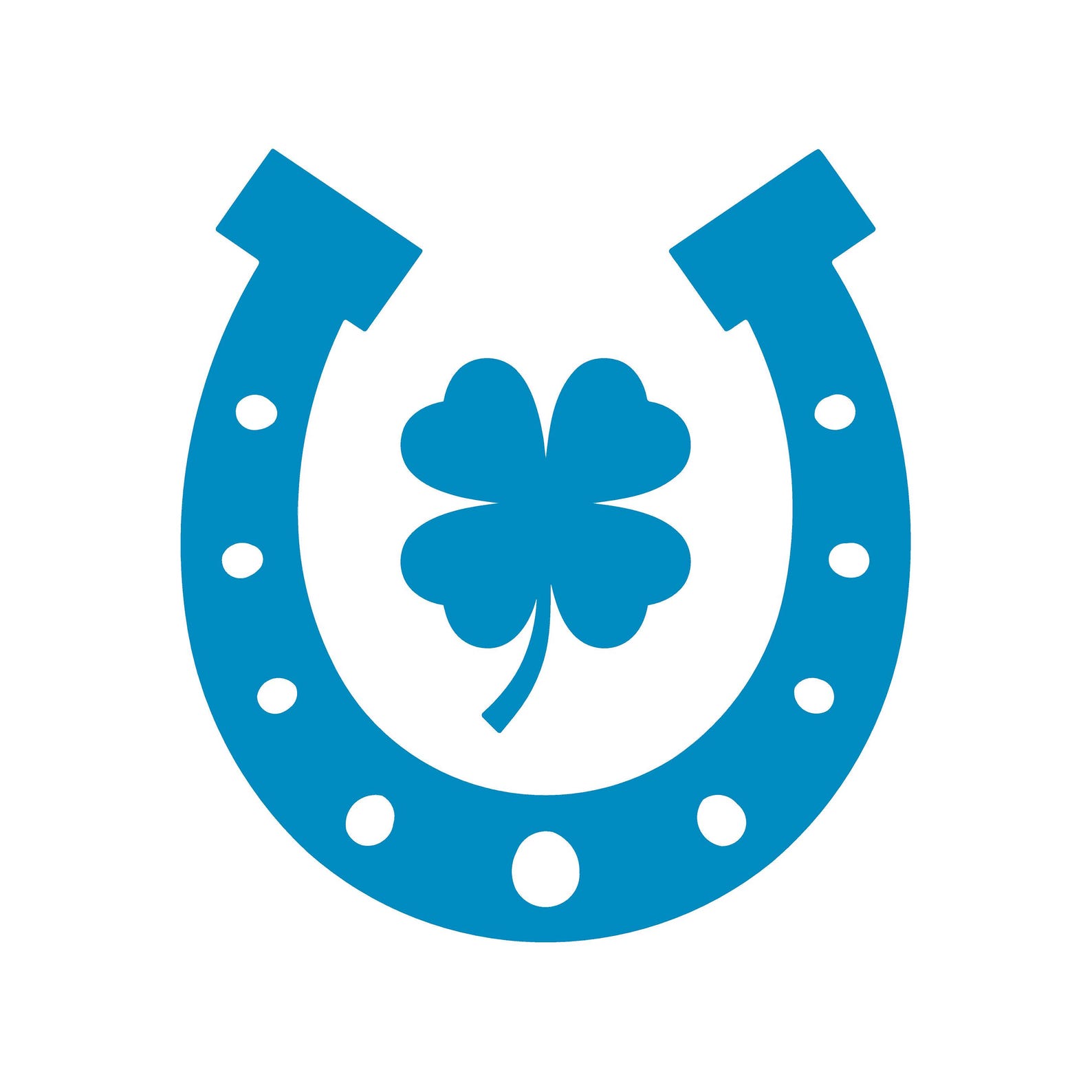 Horseshoe 4 Leaf Clover Vinyl Decal Helmet Laptop Luck Race Horse Shoe ...