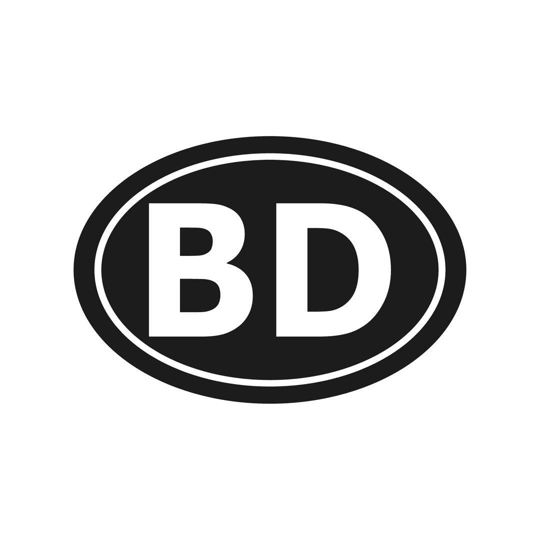 Bangladesh Country Initials Vinyl Decal Window Oval BD Sticker - Etsy