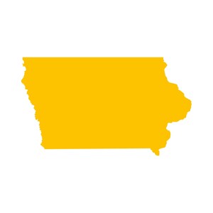 Iowa State Outline Vinyl Decal Sticker - Etsy