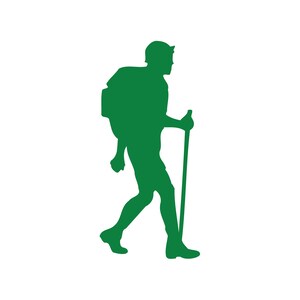Hiker Outline Vinyl Decal Car Window Laptop Hiking Sticker - Etsy