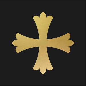 Cross Patonce Vinyl Decal Cross Christian Religious Symbol Sticker - Etsy