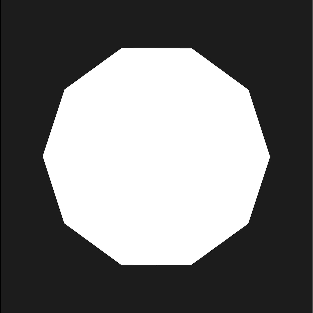 Decagon Shape Vinyl Decal Polygon Shape Symbol Sticker - Etsy