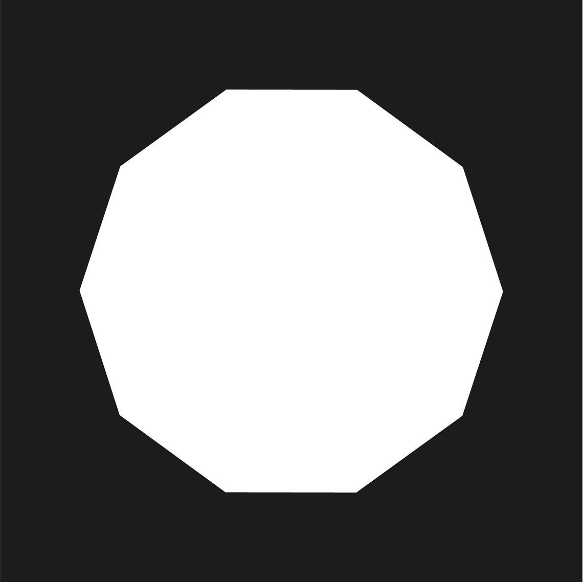 Decagon Shape Vinyl Decal Polygon Shape Symbol Sticker - Etsy
