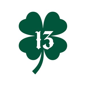 Four Leaf Clover With Lucky Number 13 Vinyl Decal Sticker - Etsy