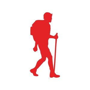 Hiker Outline Vinyl Decal Car Window Laptop Hiking Sticker - Etsy