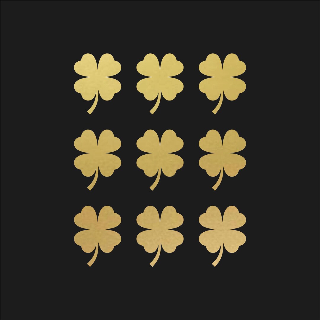 Four Leaf Clover Vinyl Decal Sticker Set of 9 - Etsy