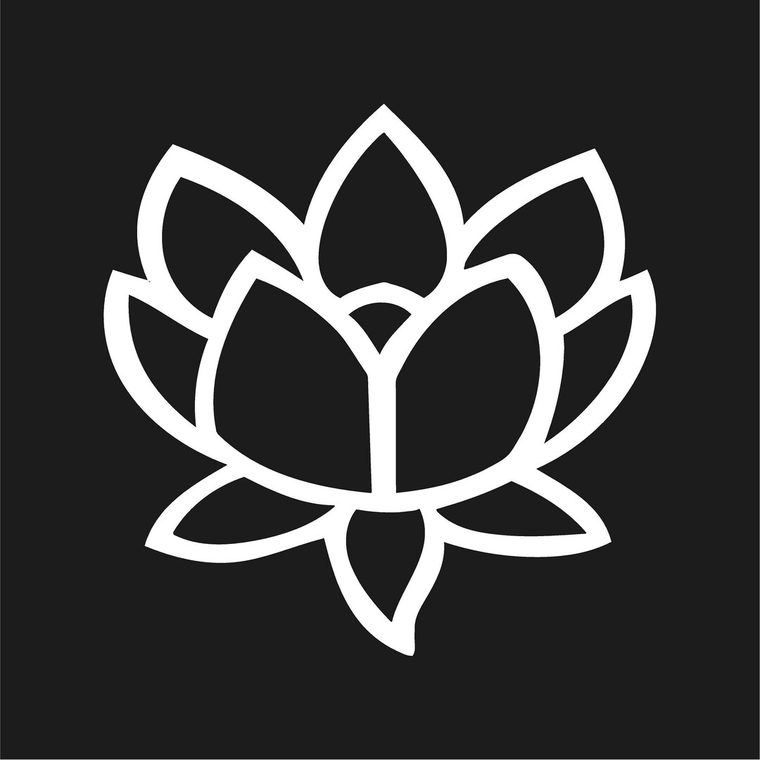 Lotus Flower Outline Vinyl Decal Flower Sticker - Etsy