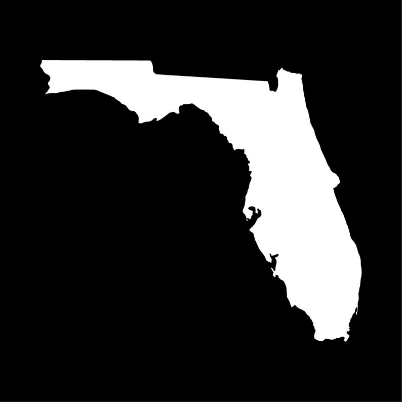 Florida State Outline Vinyl Decal Sticker - Etsy