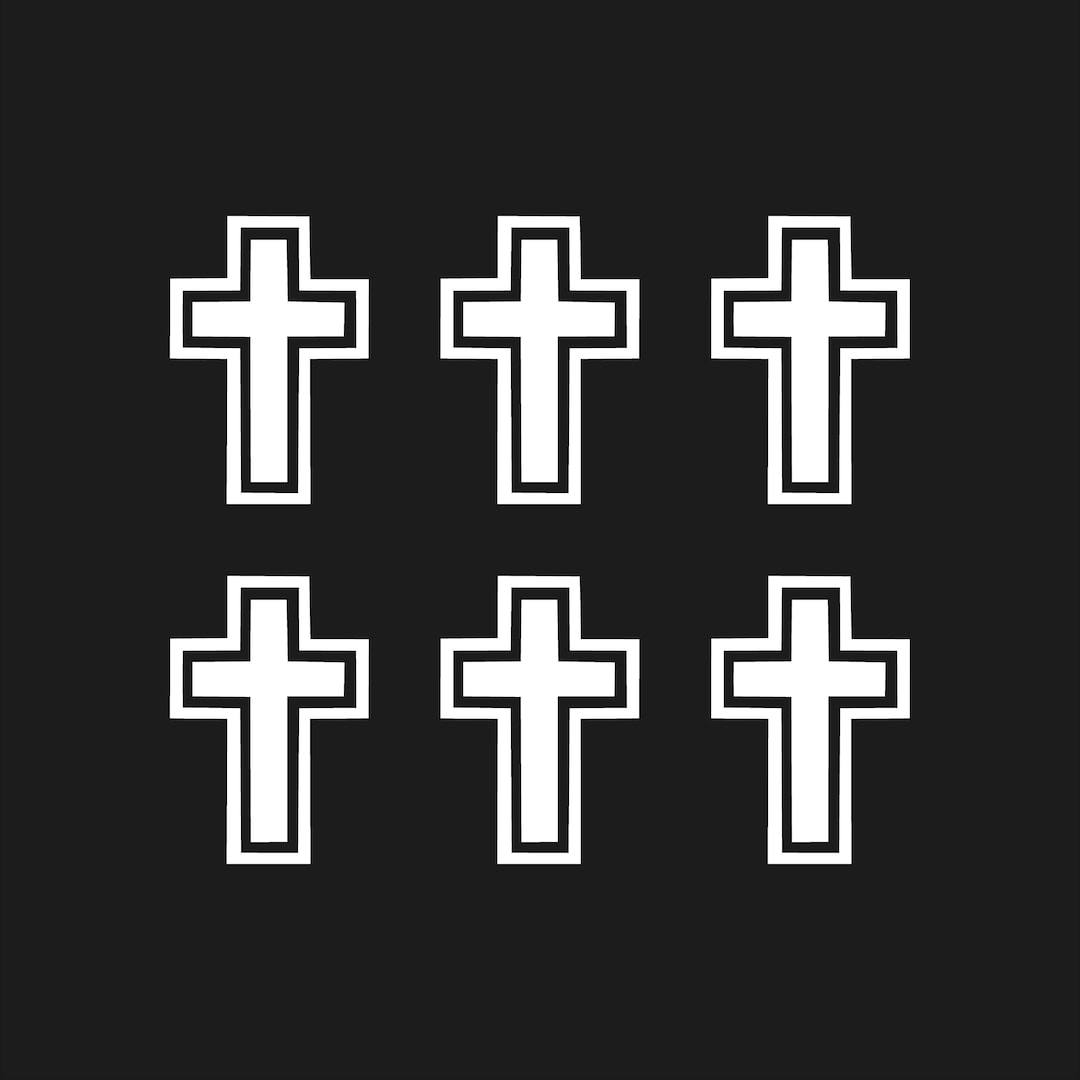 Christian Cross Vinyl Decal Sticker Set of 6 - Etsy