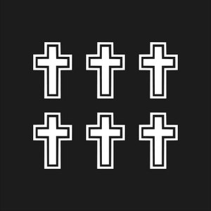 Christian Cross Vinyl Decal Sticker Set of 6 - Etsy