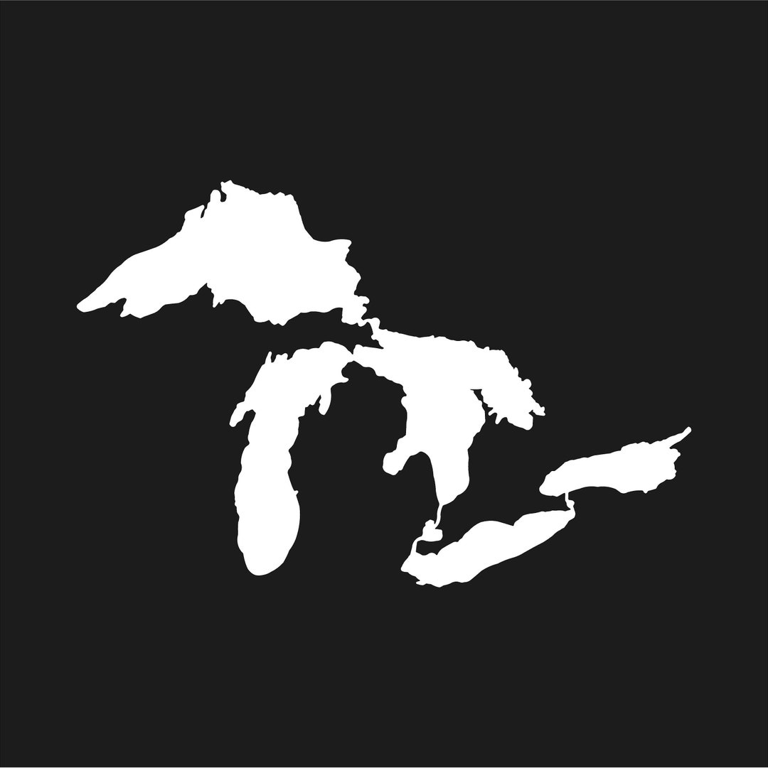 Michigan Great Lakes Outline Vinyl Decal Sticker - Etsy