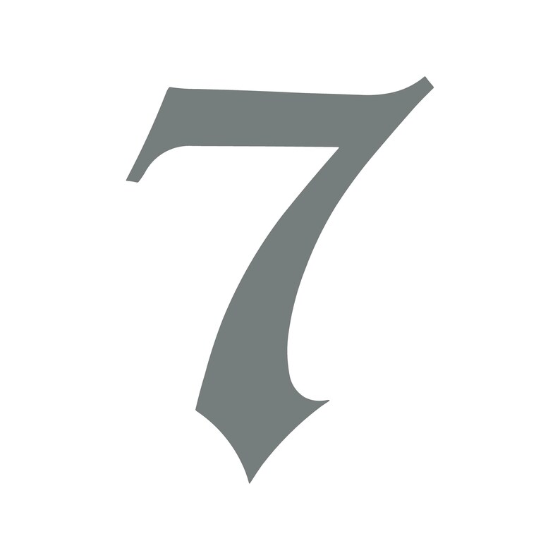 Lucky Number 7 Vinyl Decal Laptop Car Number Seven Window Sticker - Etsy