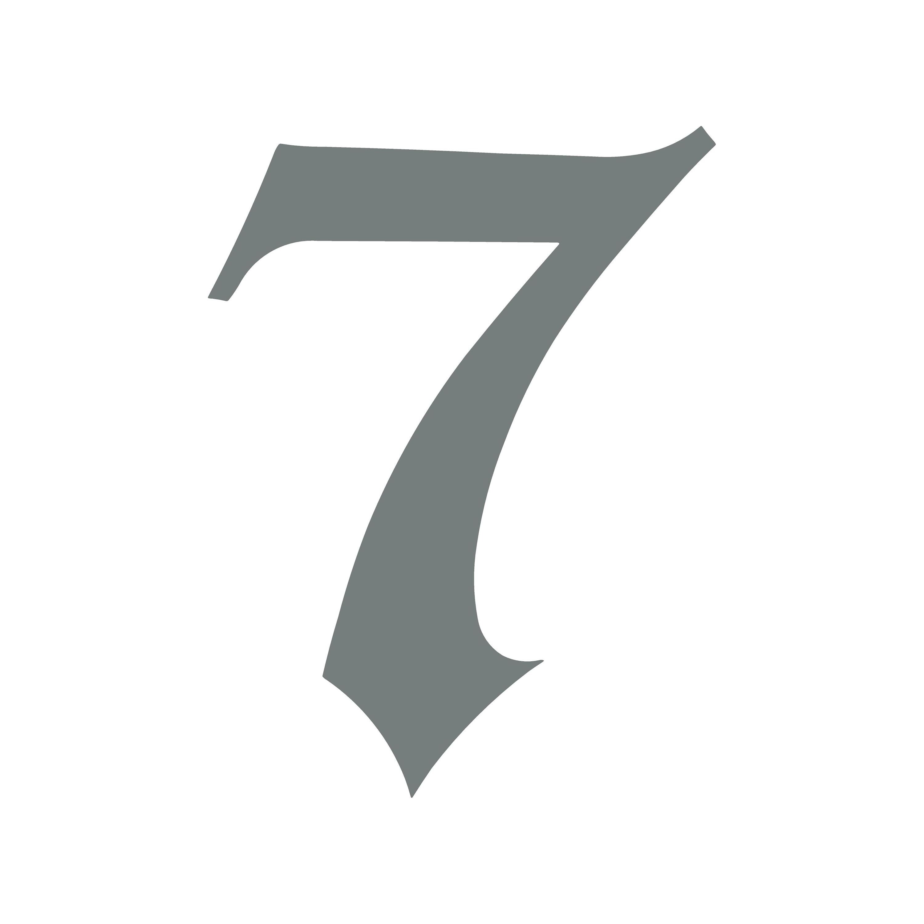 Lucky Number 7 Vinyl Decal Laptop Car Number Seven Window Sticker - Etsy