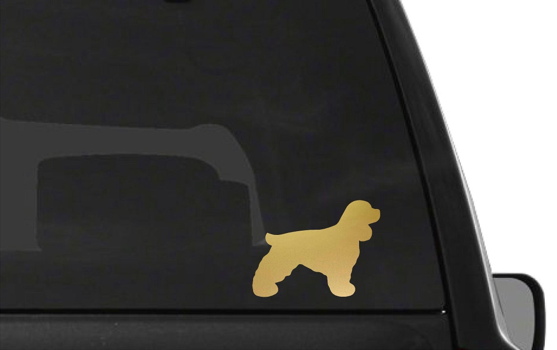 English Cocker Spaniel Vinyl Decal Car Window Laptop Dog Silhouette ...