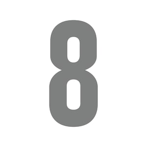 Number Eight 8 Vinyl Decal Lucky Number 8 Car Window Laptop Sticker - Etsy