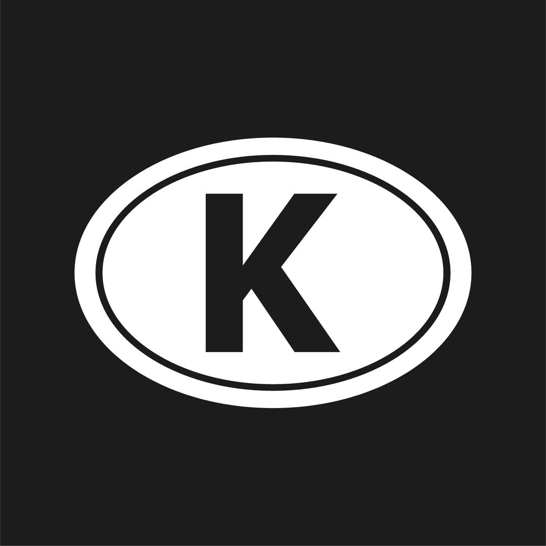 Cambodia Country Initials Vinyl Decal Window Oval K Sticker - Etsy