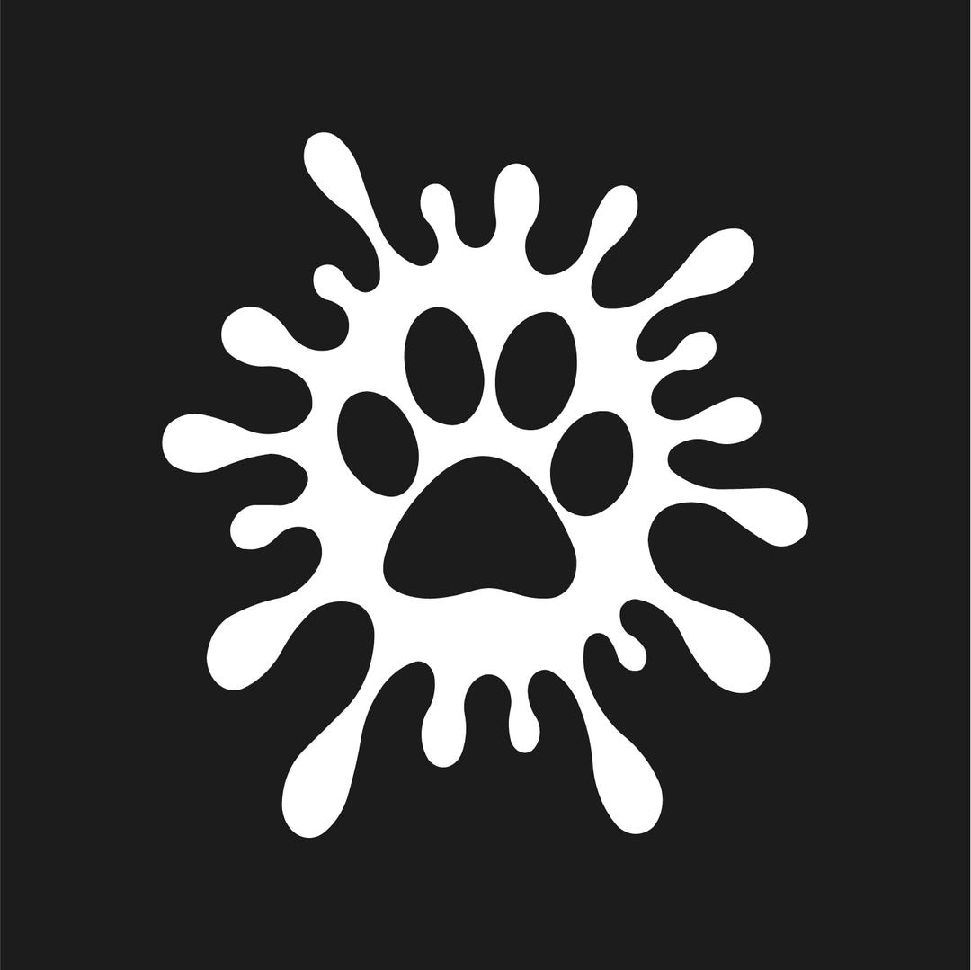 Paw Print Splatter Vinyl Decal Paint Splash Ink Sticker - Etsy