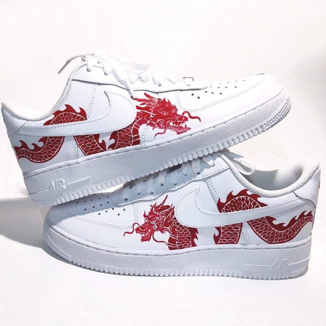 Dragon Themed Custom Air Force Ones - Etsy UK