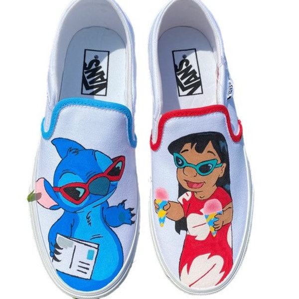 Lilo Stitch Converse - Etsy UK