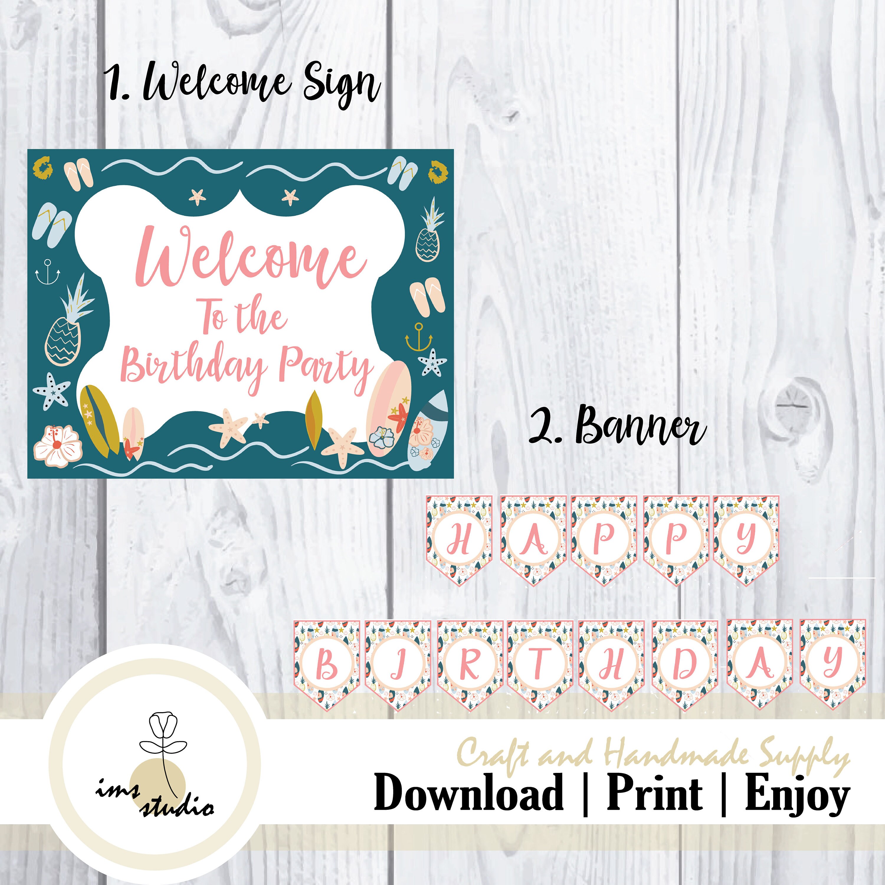 Party Package Happy Birthday Printable Instant Download. Best Deal for ...